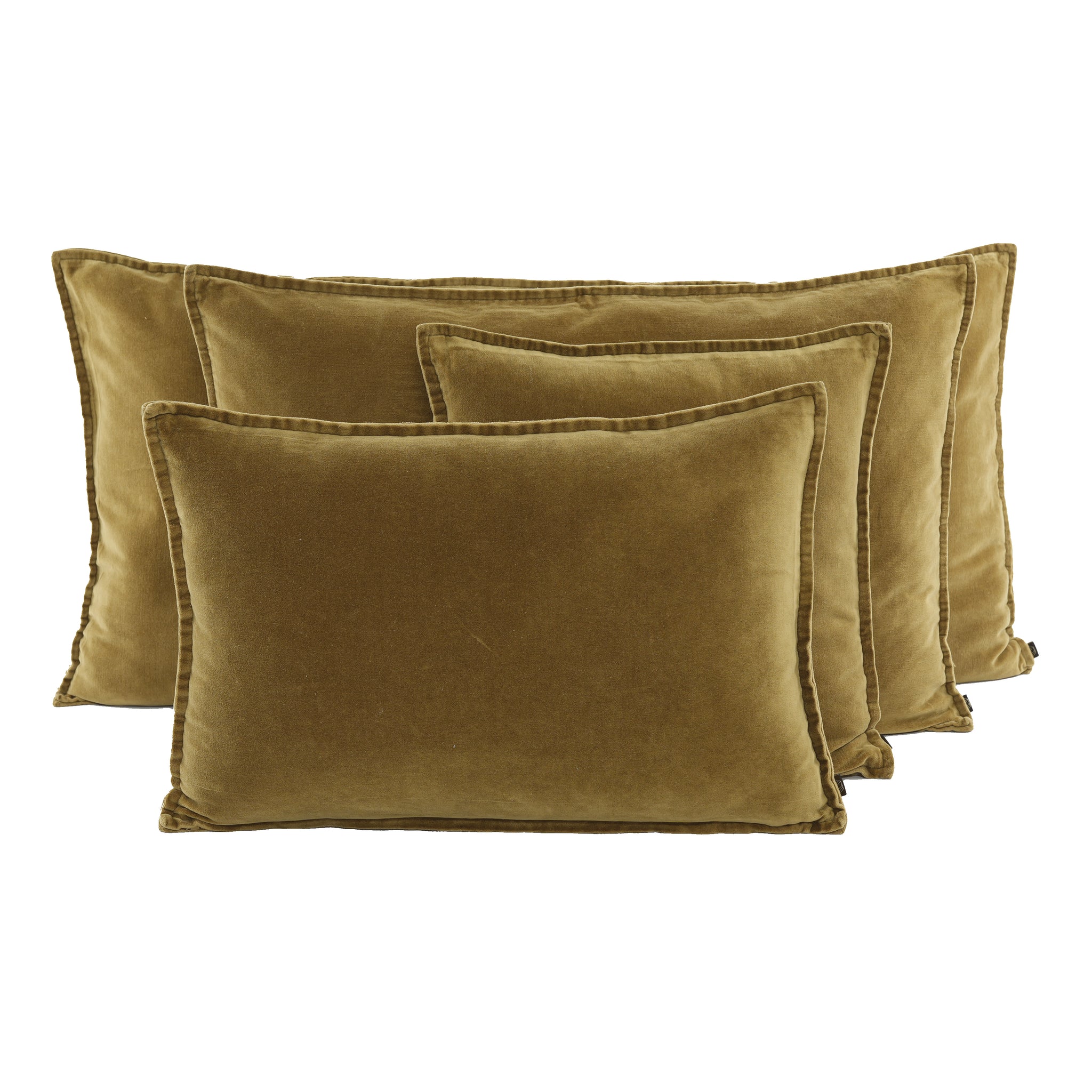 Harmony Manhattan Velvet Cushion - Gold 45 x 45 cm – Folk Interiors