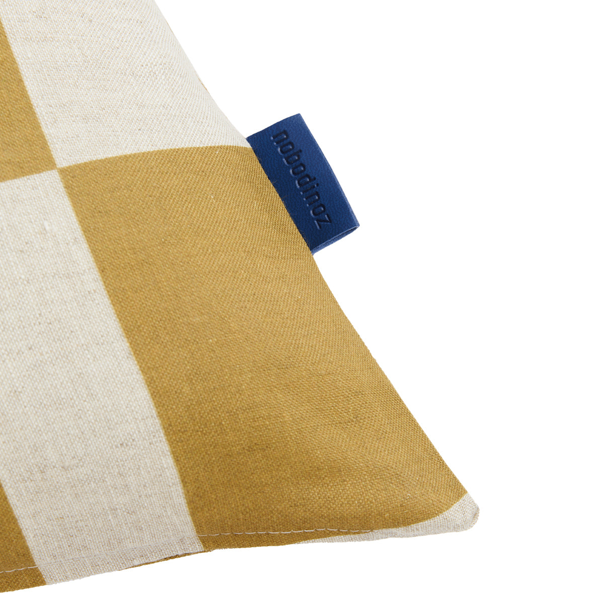Nobodinoz Stanley French Linen Square Cushion - Mustard Tiles – Folk ...