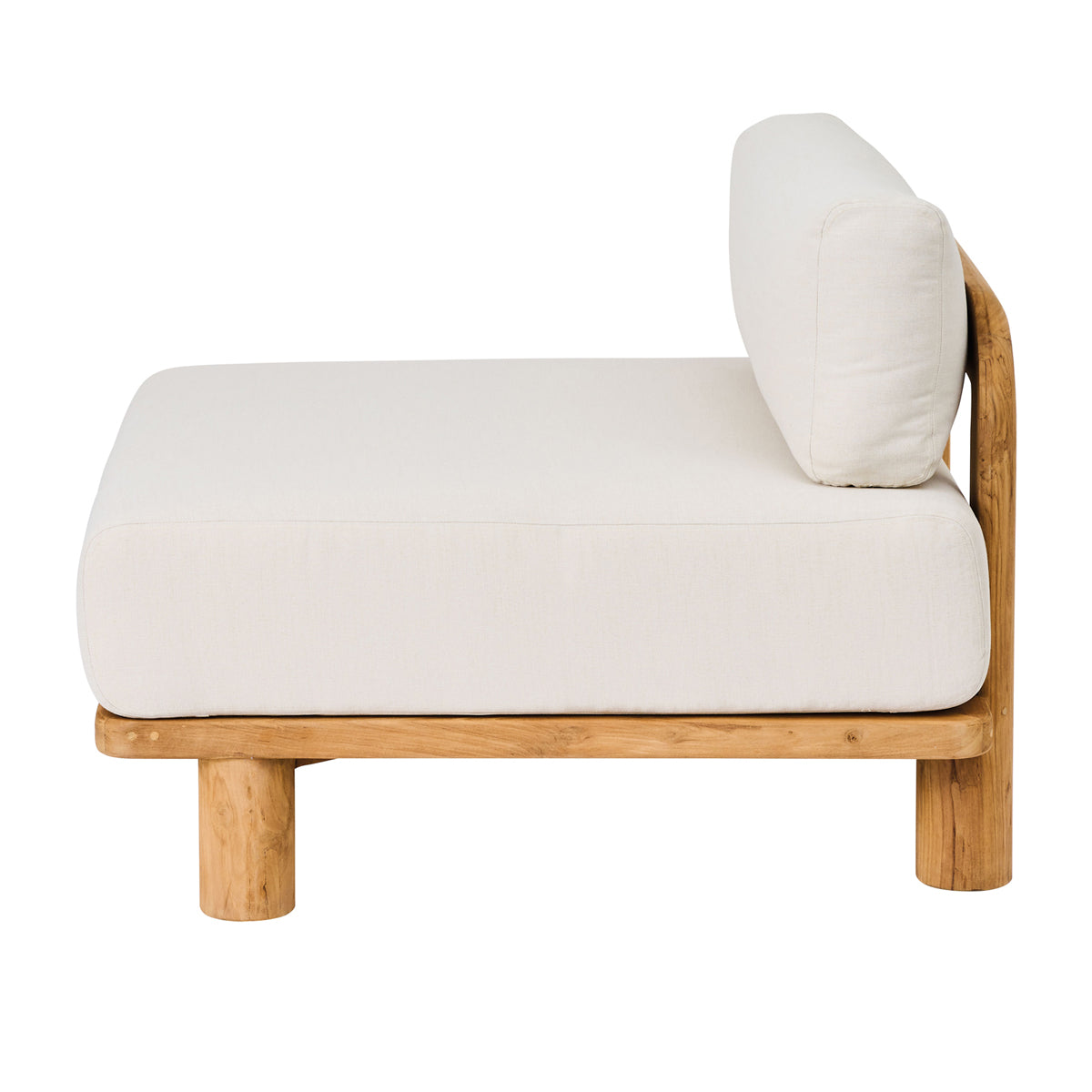 TineKhome Outdoor Modular Sofa Module Recycled Teak Long TEAKMODULELONG ...